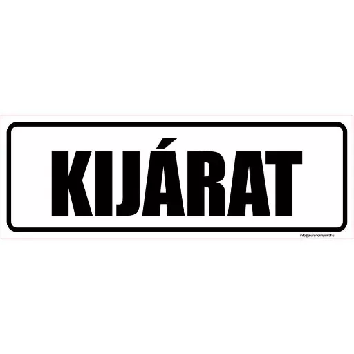 Kijárat - tábla 200x70 - Euronorm Munkavédelmi Áruház